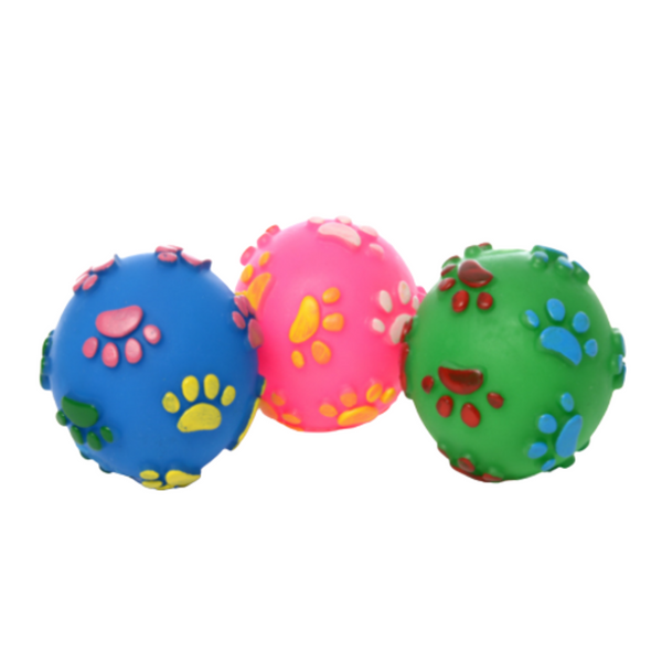 Paw Print Squeaky Ball – Good Reasons Dog Treats
